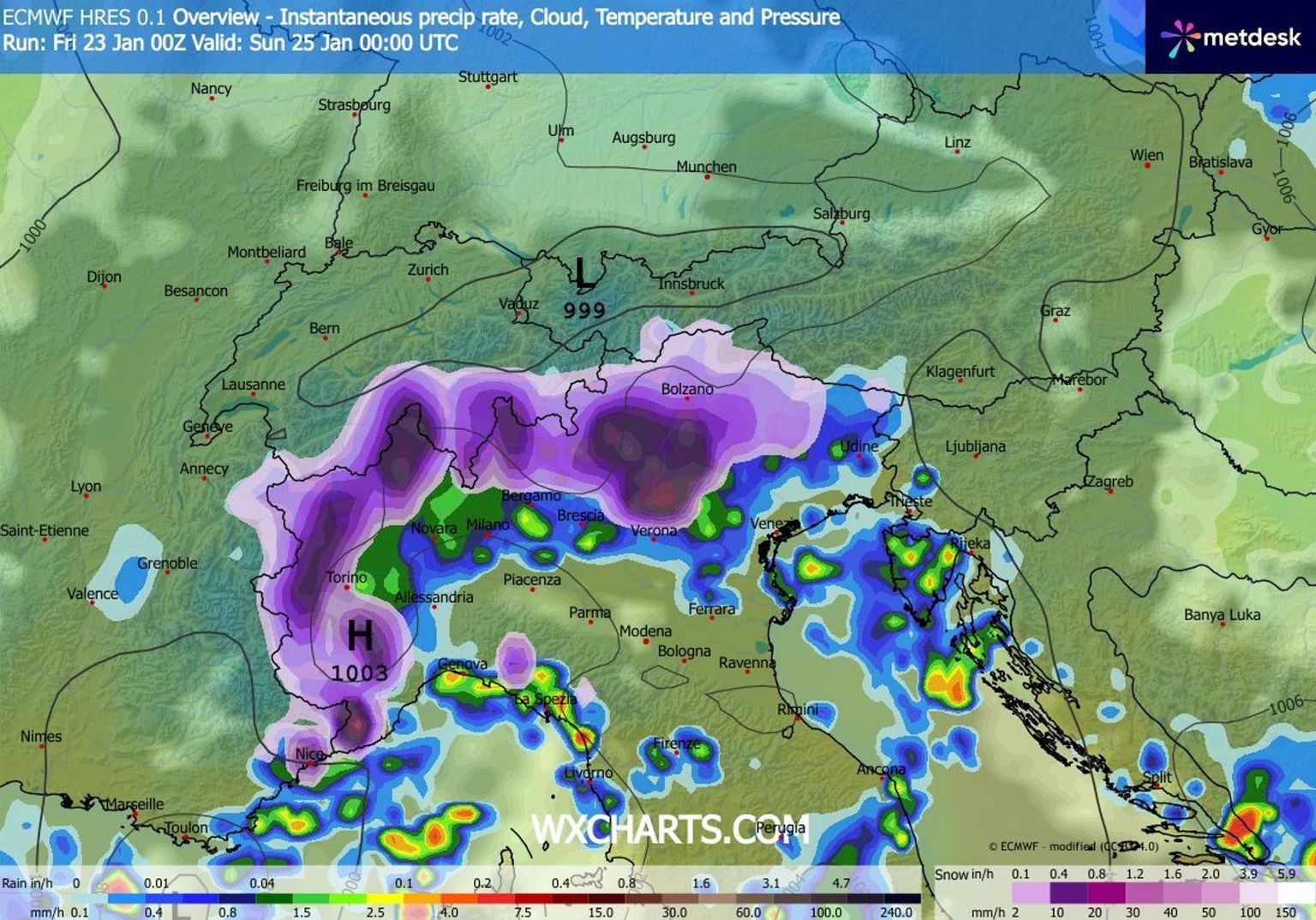 Refresh for the Southern and Western Alps, potentially much more from ...